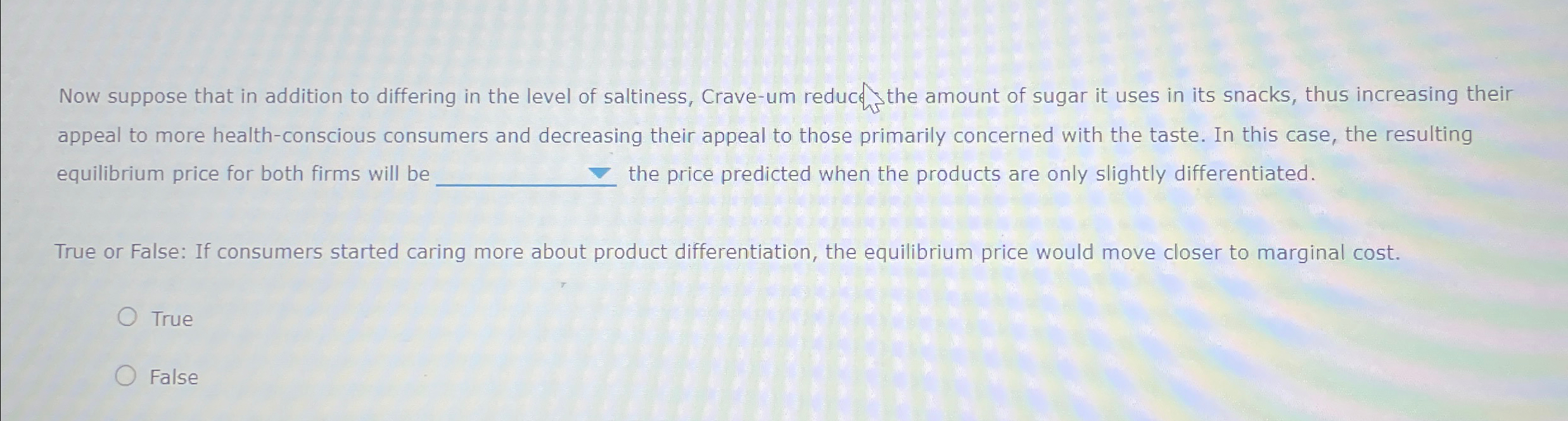 Solved Now suppose that in addition to differing in the | Chegg.com