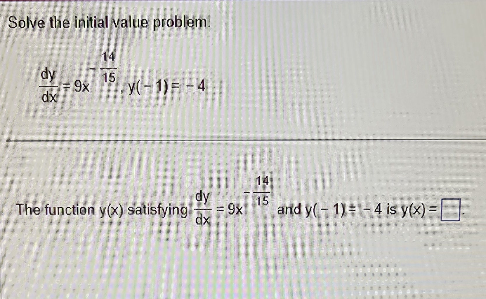Solved Solve the initial value | Chegg.com