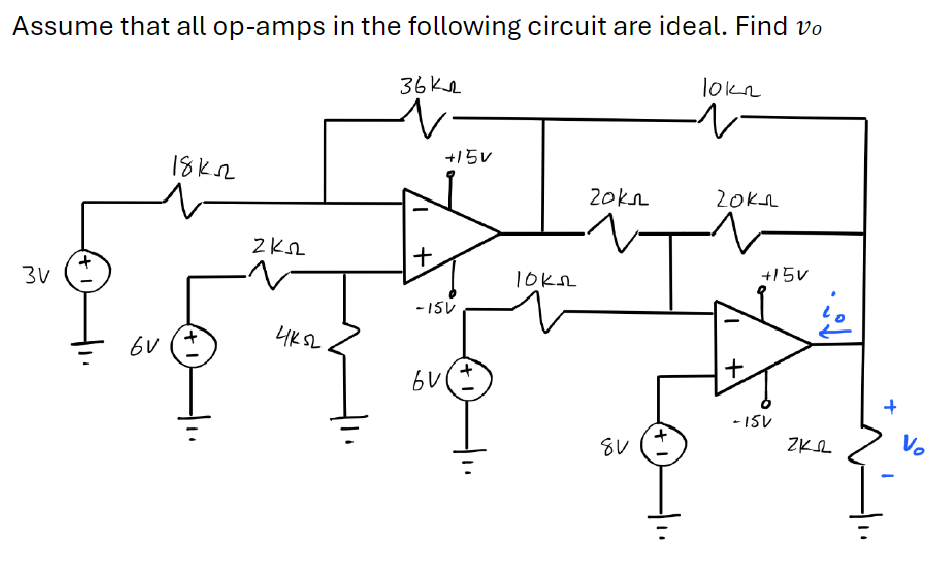Solved Assume that all op-amps in the following circuit are | Chegg.com