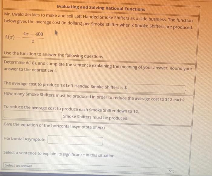 Solved Mr. Ewald decides to make and sell Left Handed Smoke | Chegg.com