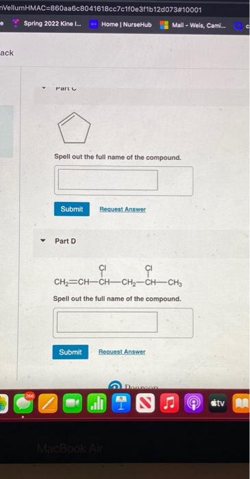 Solved H2C=CH−CH2−CH2−CH3 Spell out the full name of the | Chegg.com
