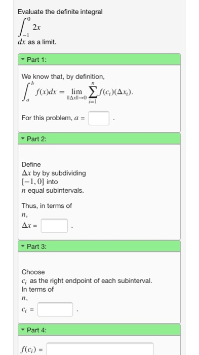 Solved (1 point) Using Properties of Definite Integrals. | Chegg.com