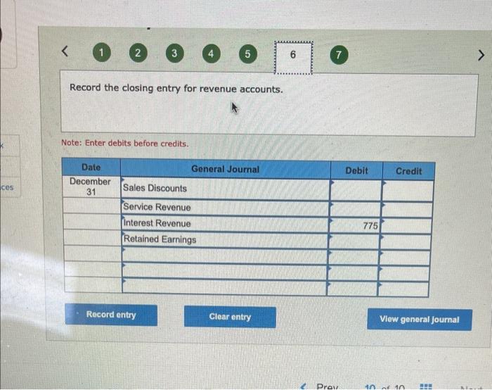 Record the closing entry for expense and loss | Chegg.com