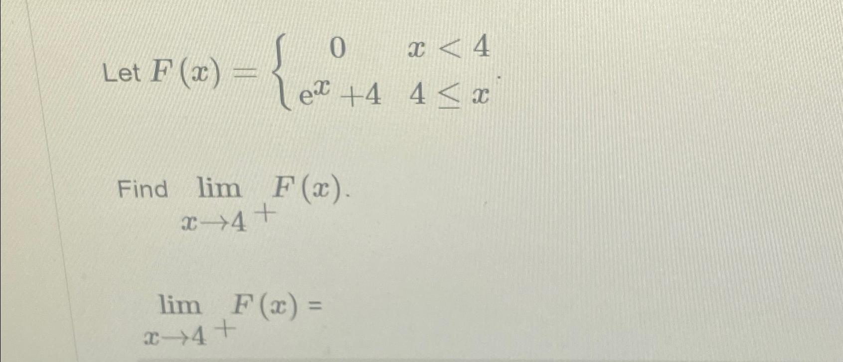 Solved Let F(x)={0,x