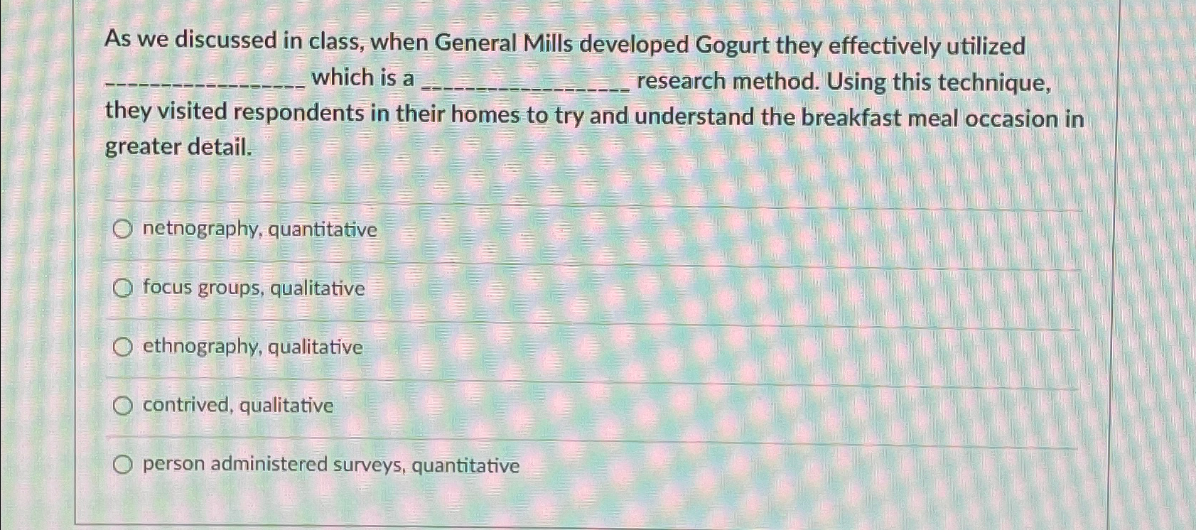 Solved As we discussed in class, when General Mills | Chegg.com