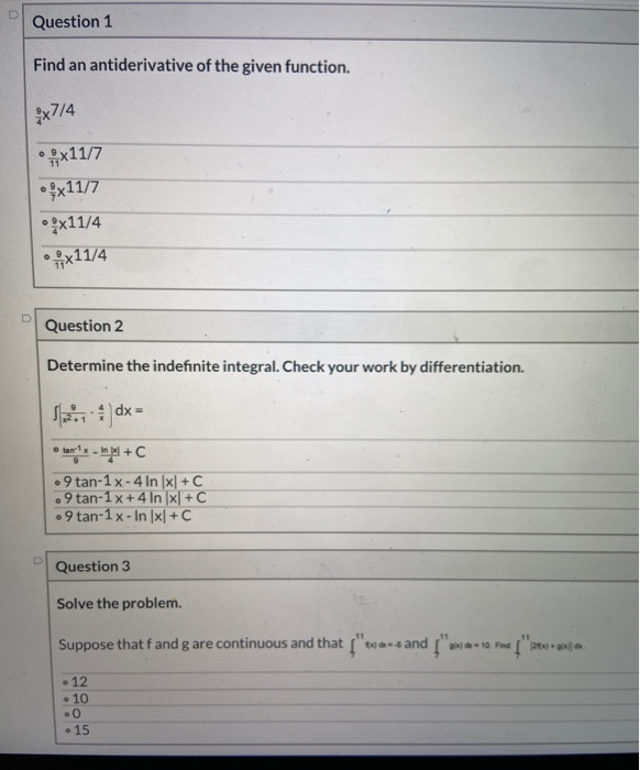 Solved Dont answer if you wont answer ALL questions 1,2,3 | Chegg.com
