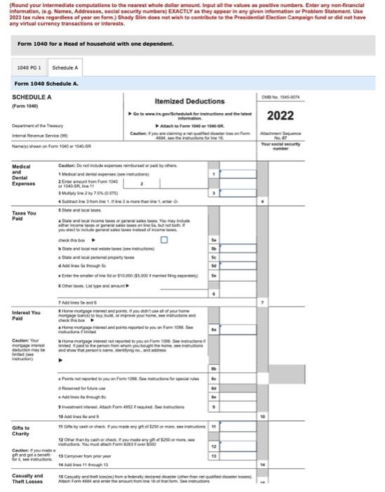Solved b. Complete pages 1 of Form 1040 (through taxable | Chegg.com
