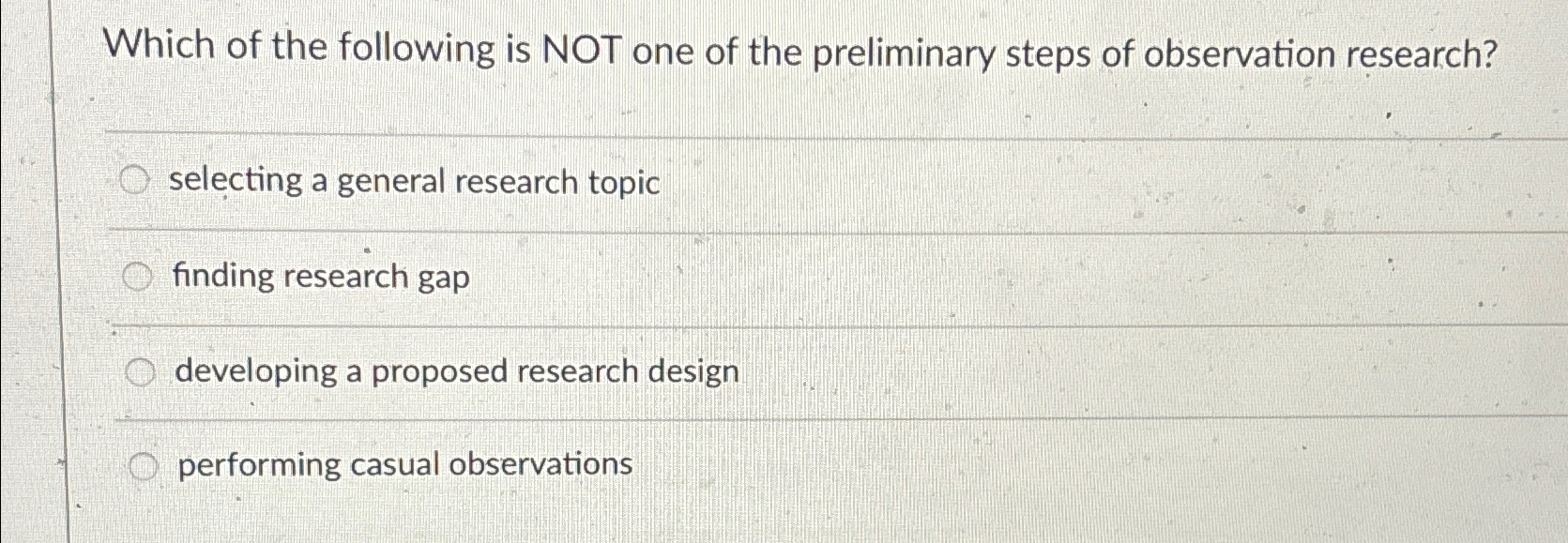 Solved Which of the following is NOT one of the preliminary | Chegg.com