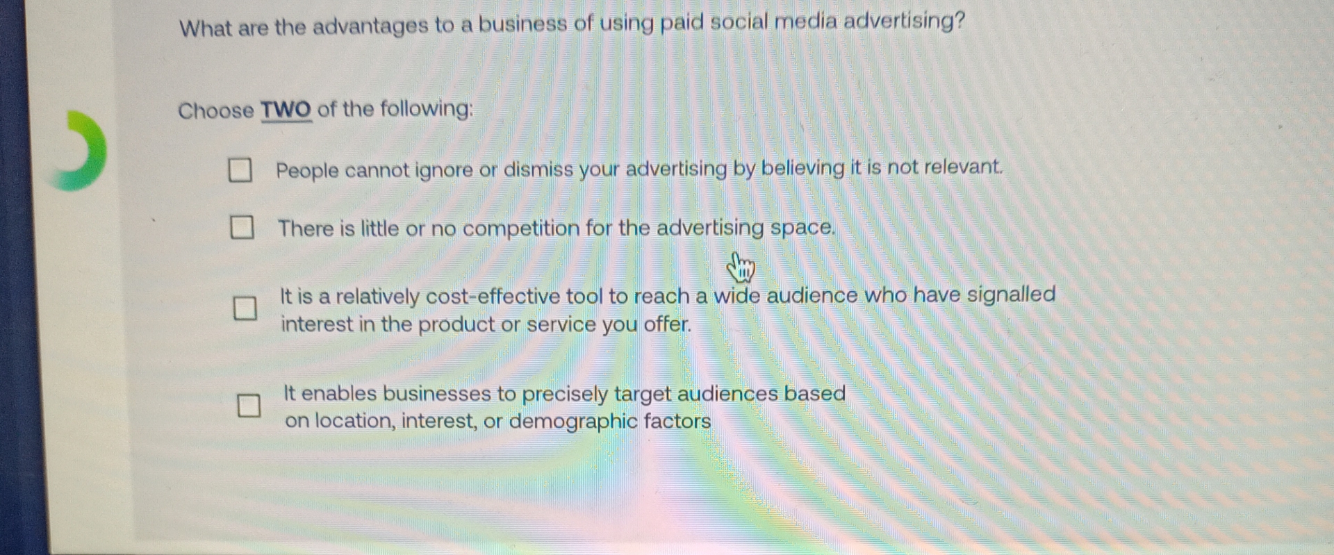 Solved What are the advantages to a business of using paid | Chegg.com