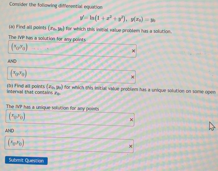 Solved Consider the following differential equation | Chegg.com