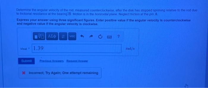 Solved The 18−kg rod AB is pinned to the 40−kg disk. The | Chegg.com