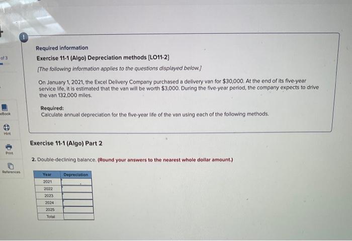 Solved Required information Exercise 11-1 (Algo) | Chegg.com