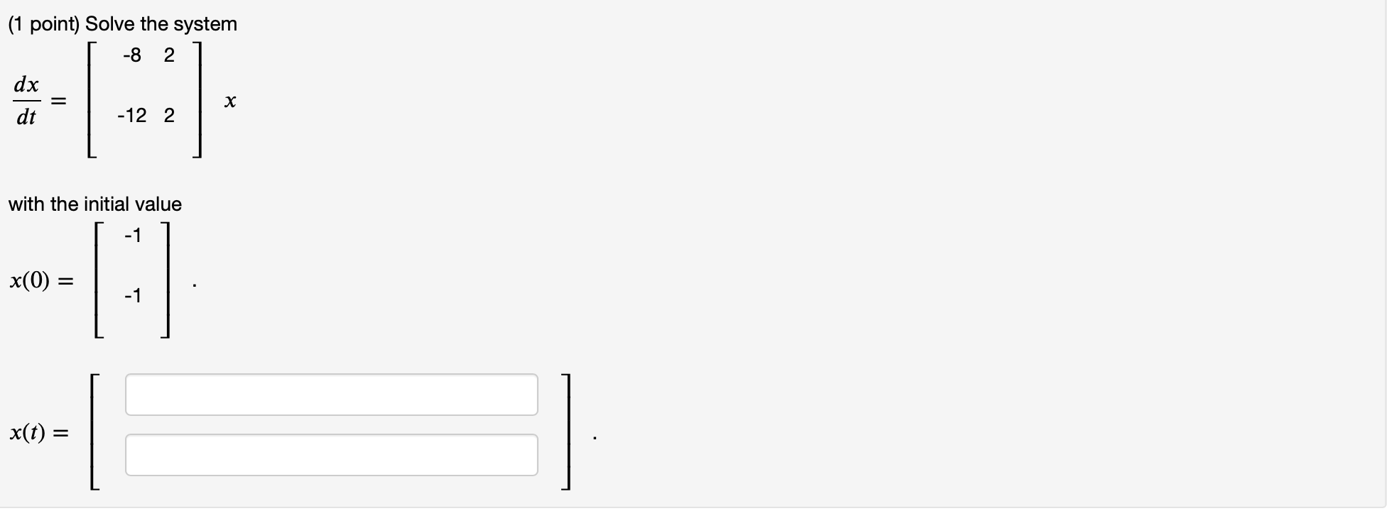 Solved solve c1 ﻿and c2 (1 ﻿point) ﻿Solve the | Chegg.com