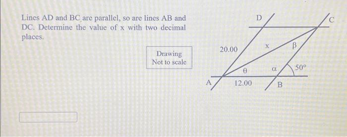 Solved Lines AD and BC are parallel, so are lines AB and DC. | Chegg.com