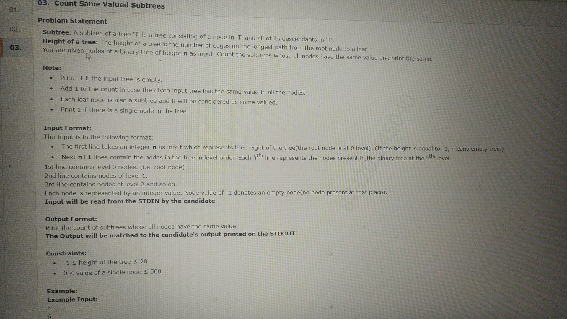 Solved Problem Statement Subtree: A subtree of a tree ' T ' | Chegg.com