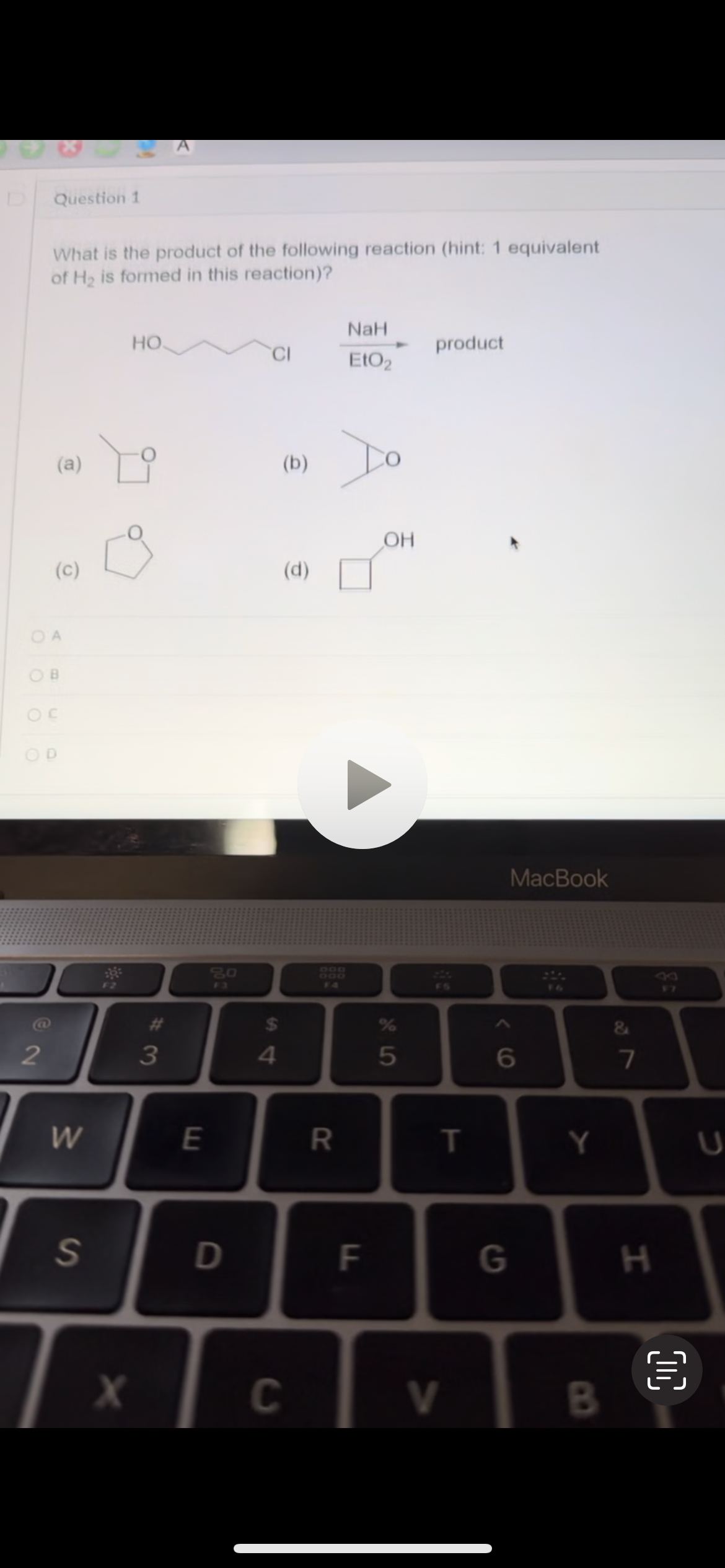 Solved Question 1What is the product of the following | Chegg.com