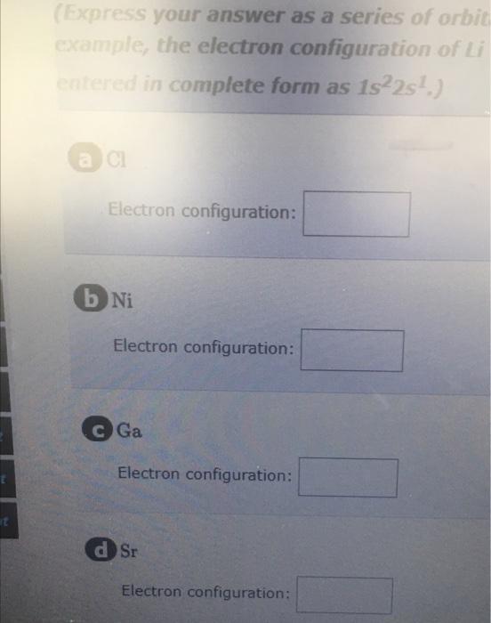 Solved (Express your answer as a series of orbit example, | Chegg.com