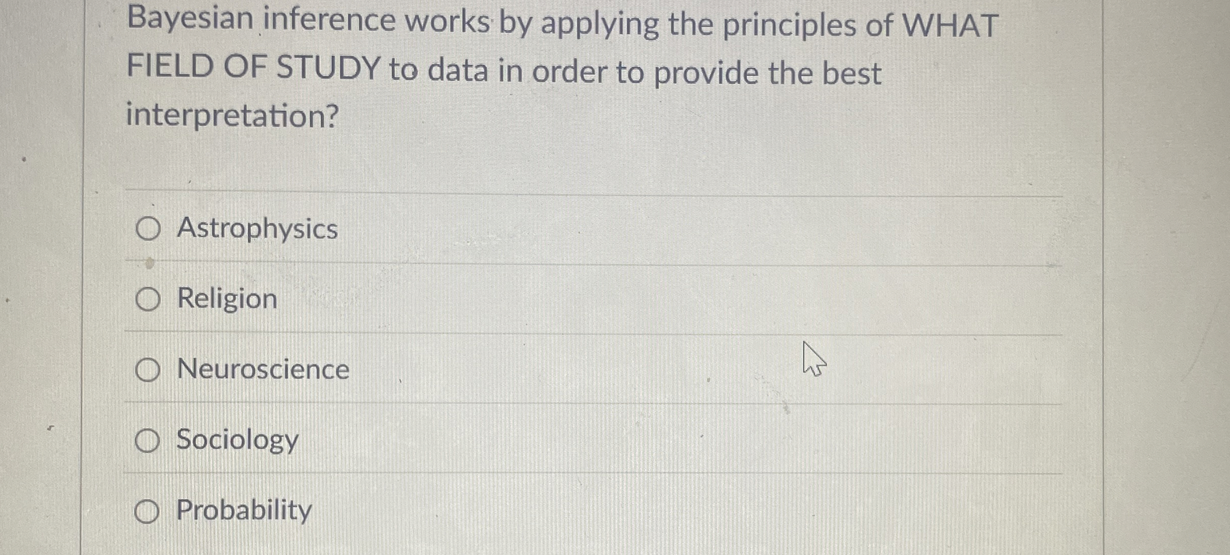 Solved Bayesian inference works by applying the principles | Chegg.com