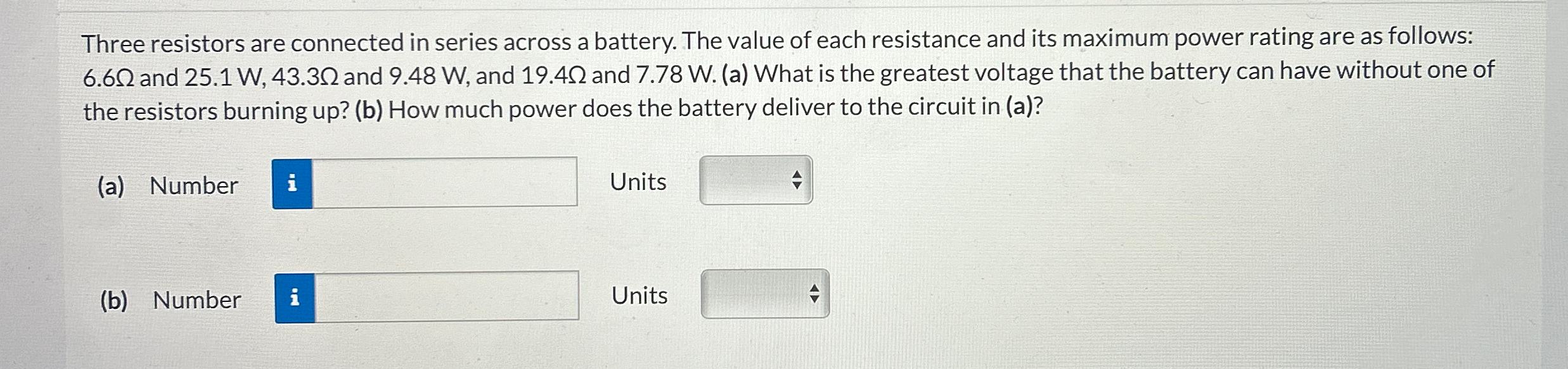 Solved Three resistors are connected in series across a | Chegg.com