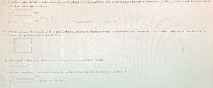 Solved hand.not include units in your answers.) (d) Write | Chegg.com