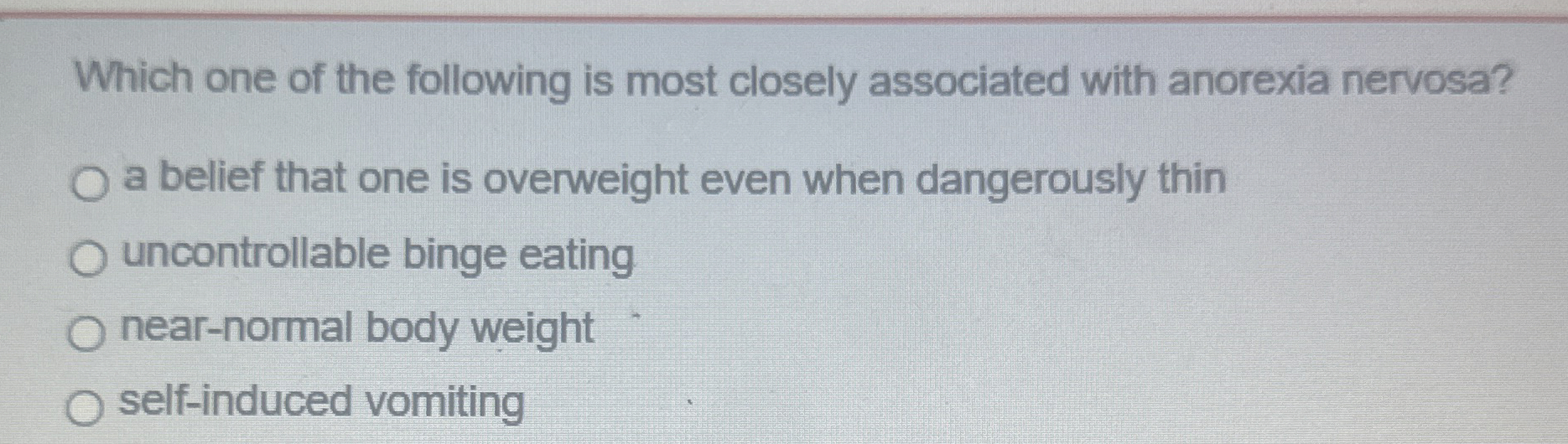 Solved Which one of the following is most closely associated | Chegg.com