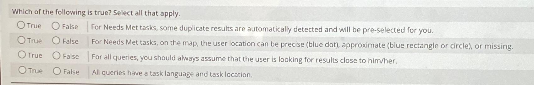 Solved Which of the following is true? Select all that | Chegg.com