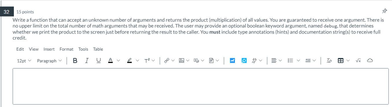 Solved Write a function that can accept an unknown number of | Chegg.com