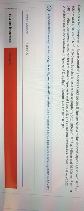 Solved Consider a two-component mixture containing species A | Chegg.com