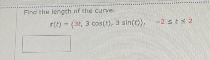 Solved Find the length of the curve. | Chegg.com