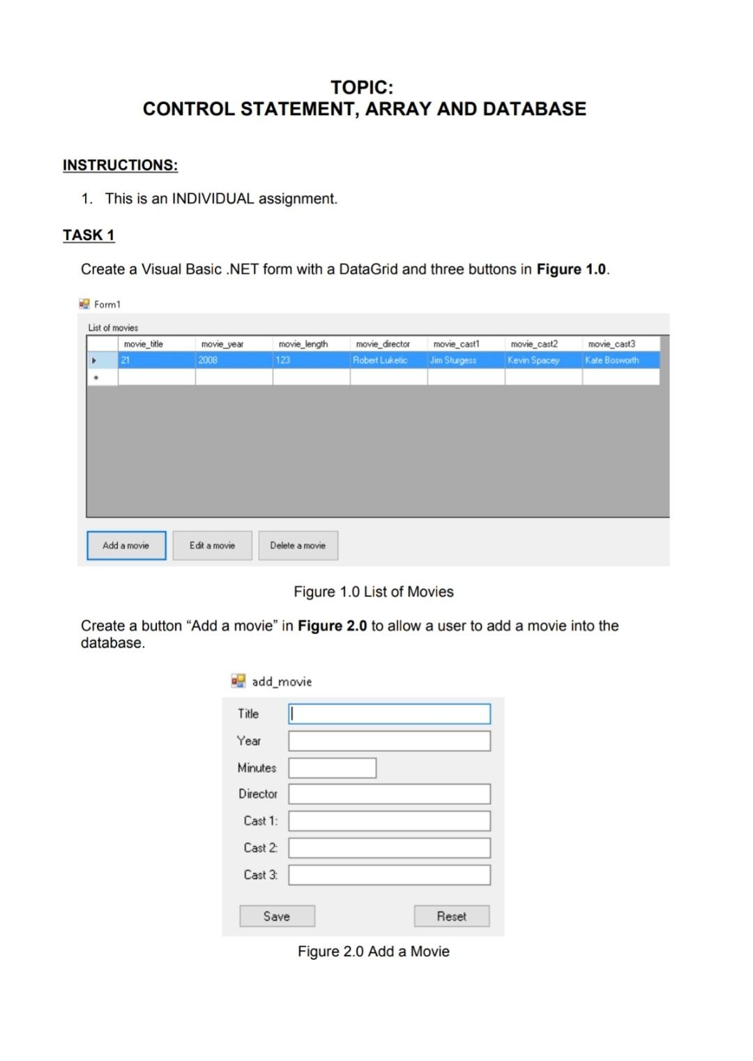 INSTRUCTIONS: 1. This is an INDIVIDUAL | Chegg.com