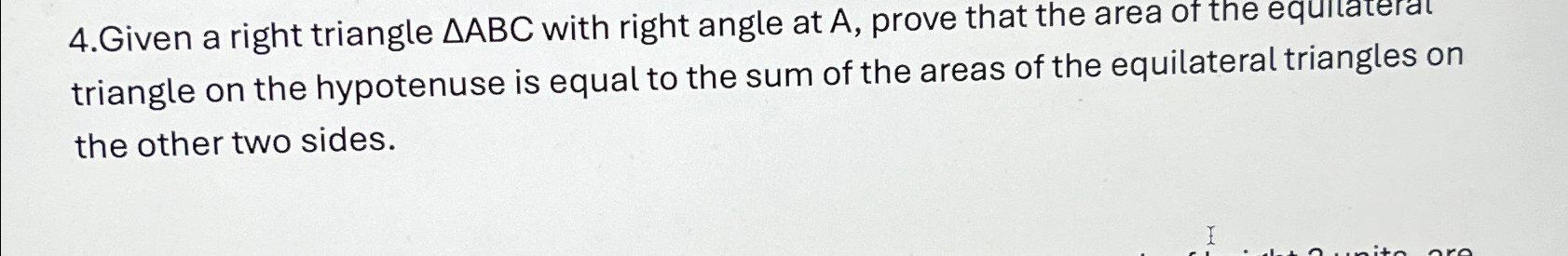 Solved 4.Given a right triangle ????ABC ﻿with right angle at | Chegg.com