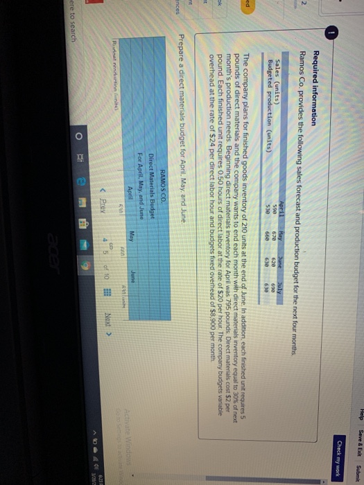 Solved Help Save & Exit Submit Check my work Required | Chegg.com