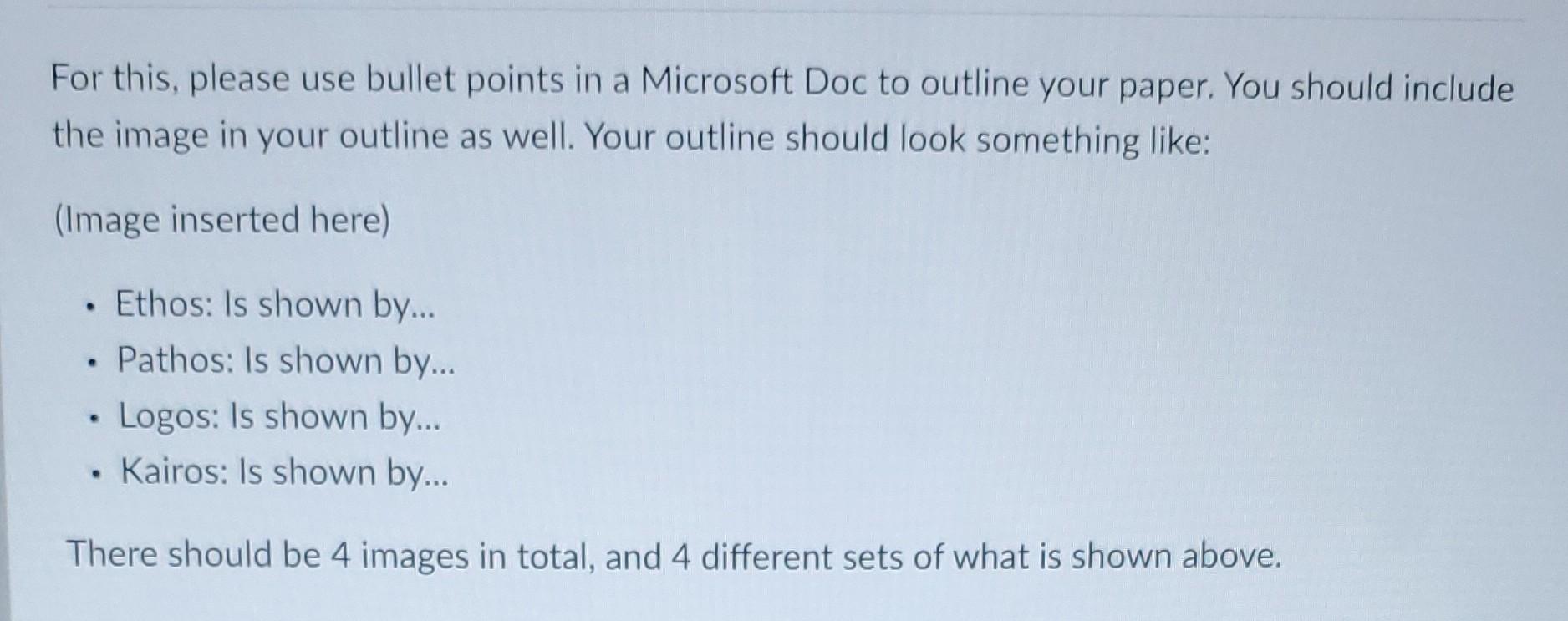 For this, please use bullet points in a Microsoft Doc | Chegg.com