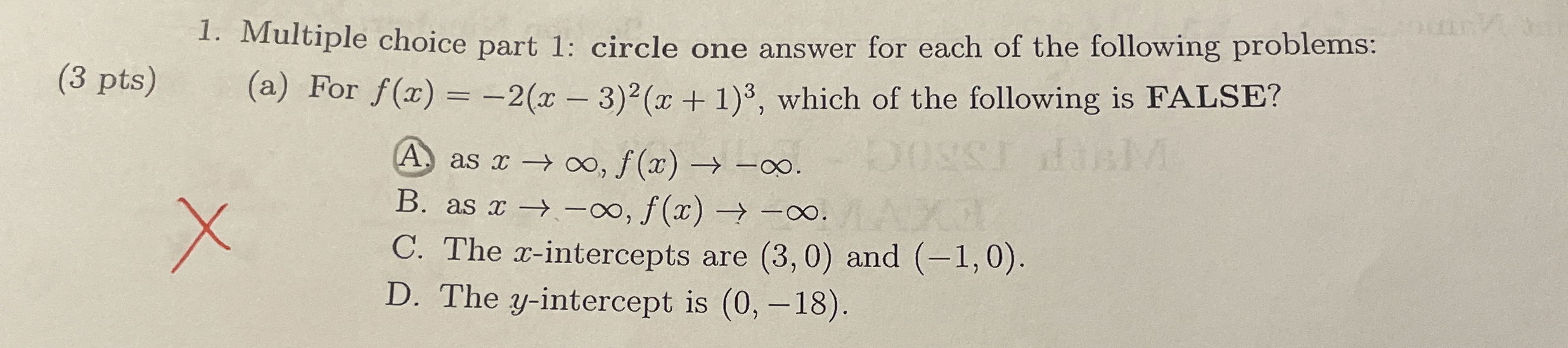 Multiple choice part 1: circle one answer for each of | Chegg.com