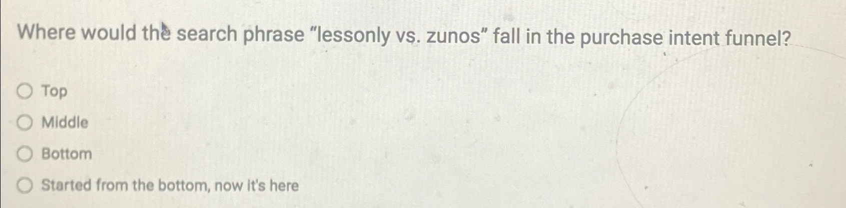 Solved Where would the search phrase "lessonly vs. ﻿zunos" | Chegg.com