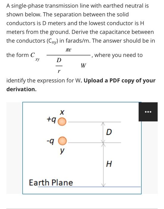 Solved A single-phase transmission line with earthed neutral | Chegg.com