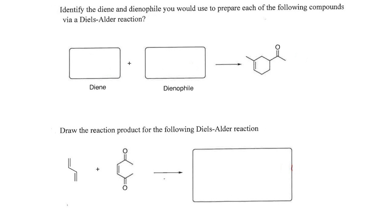 Solved Identify the diene and dienophile you would use to | Chegg.com