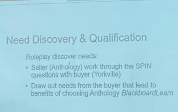 Solved Need Discovery \& Qualification Roleplay discover | Chegg.com