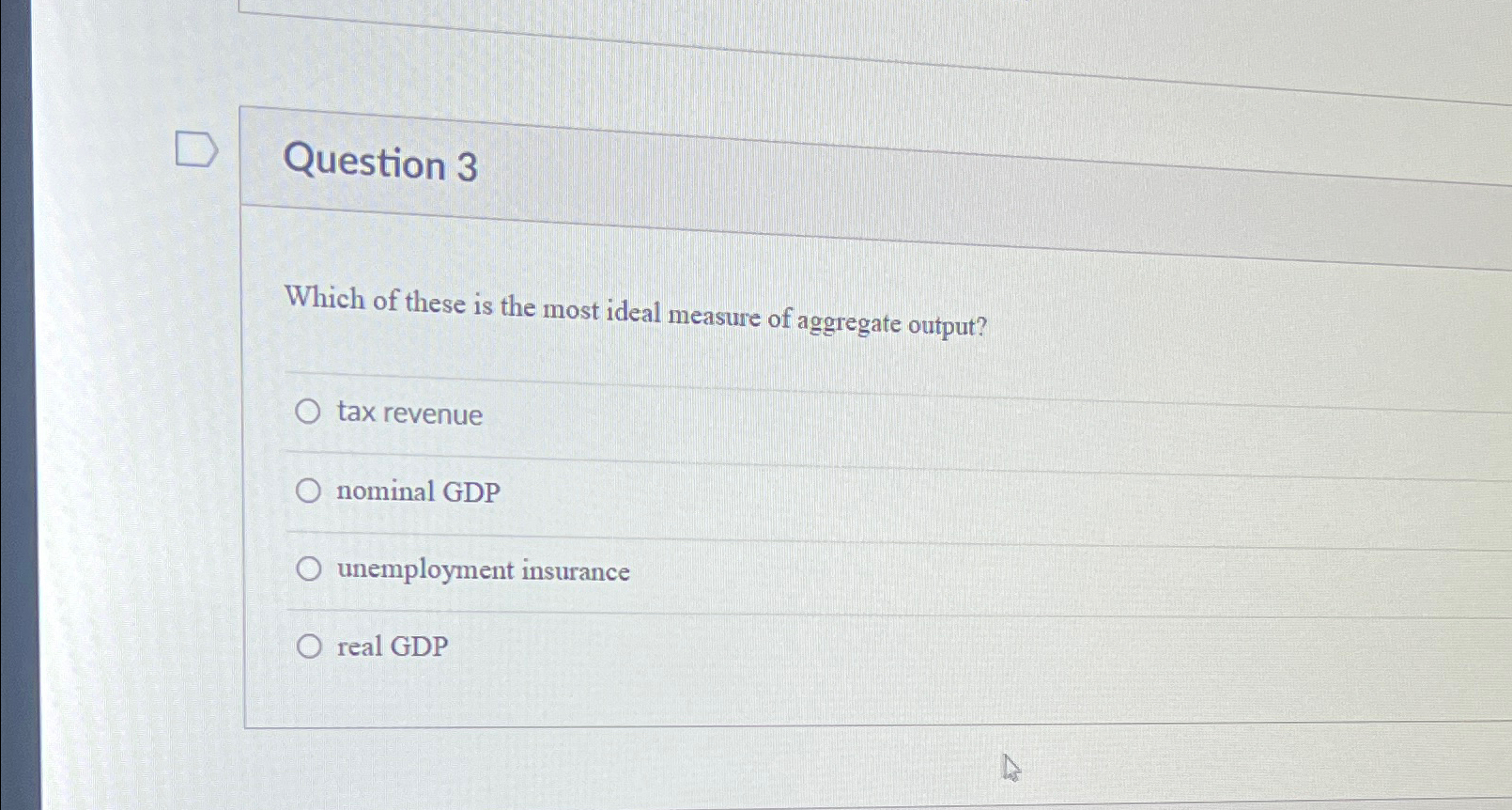Solved Question 3Which of these is the most ideal measure of | Chegg.com