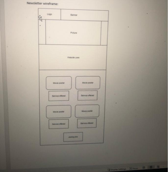 Solved Make a email newsletter with this wireframe layout. | Chegg.com