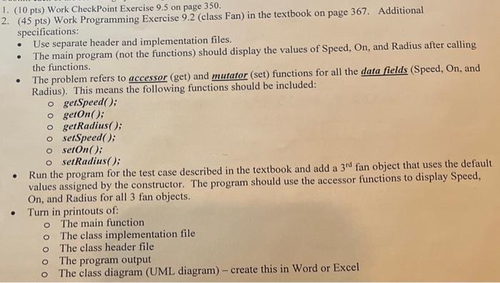 Solved 1 10 Pts Work Checkpoint Exercise 95 On Page 350 