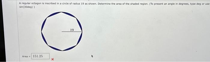 Solved A regular octagon is inscribed in a circle of radius | Chegg.com