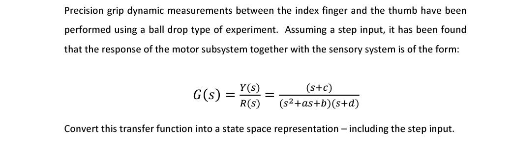 Solved Precision grip dynamic measurements between the index | Chegg.com
