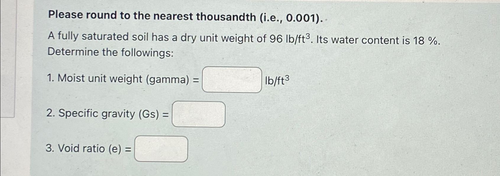 Solved Please round to the nearest thousandth | Chegg.com
