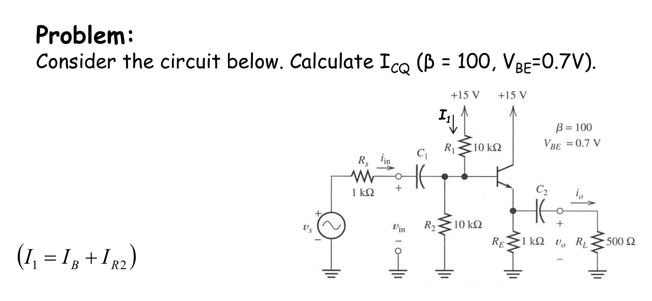 Solved Problem:Consider the circuit below. Calculate | Chegg.com