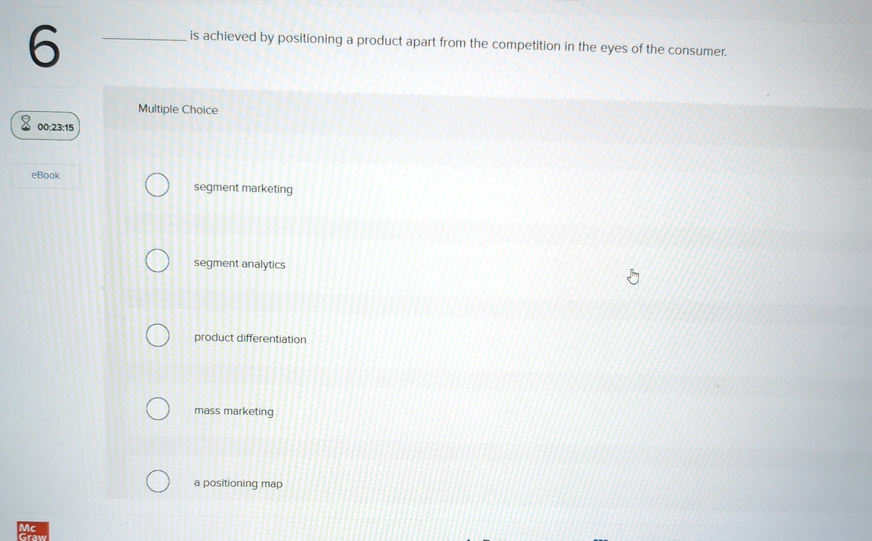 Solved is achieved by positioning a product apart from the | Chegg.com