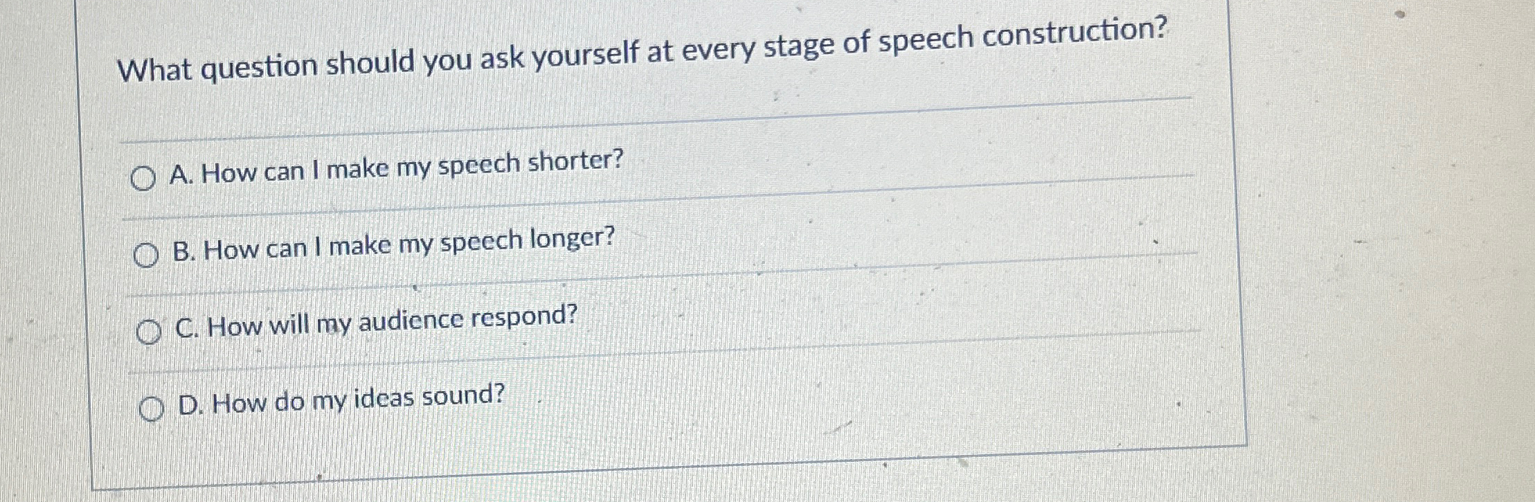 Solved What question should you ask yourself at every stage | Chegg.com