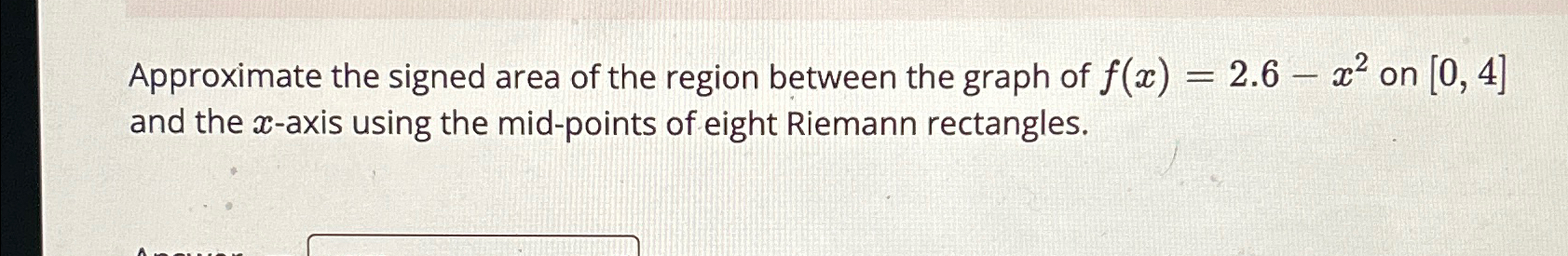 Solved Approximate the signed area of the region between the | Chegg.com