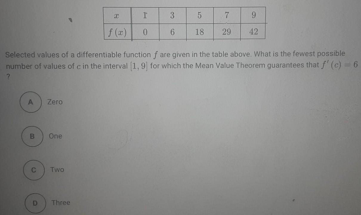 Solved 2 1 3 5 7 9 0 6 18. 29 42 Selected values of a | Chegg.com