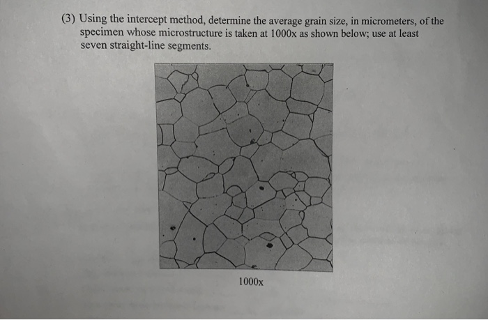 Solved (3) Using the intercept method, determine the average | Chegg.com